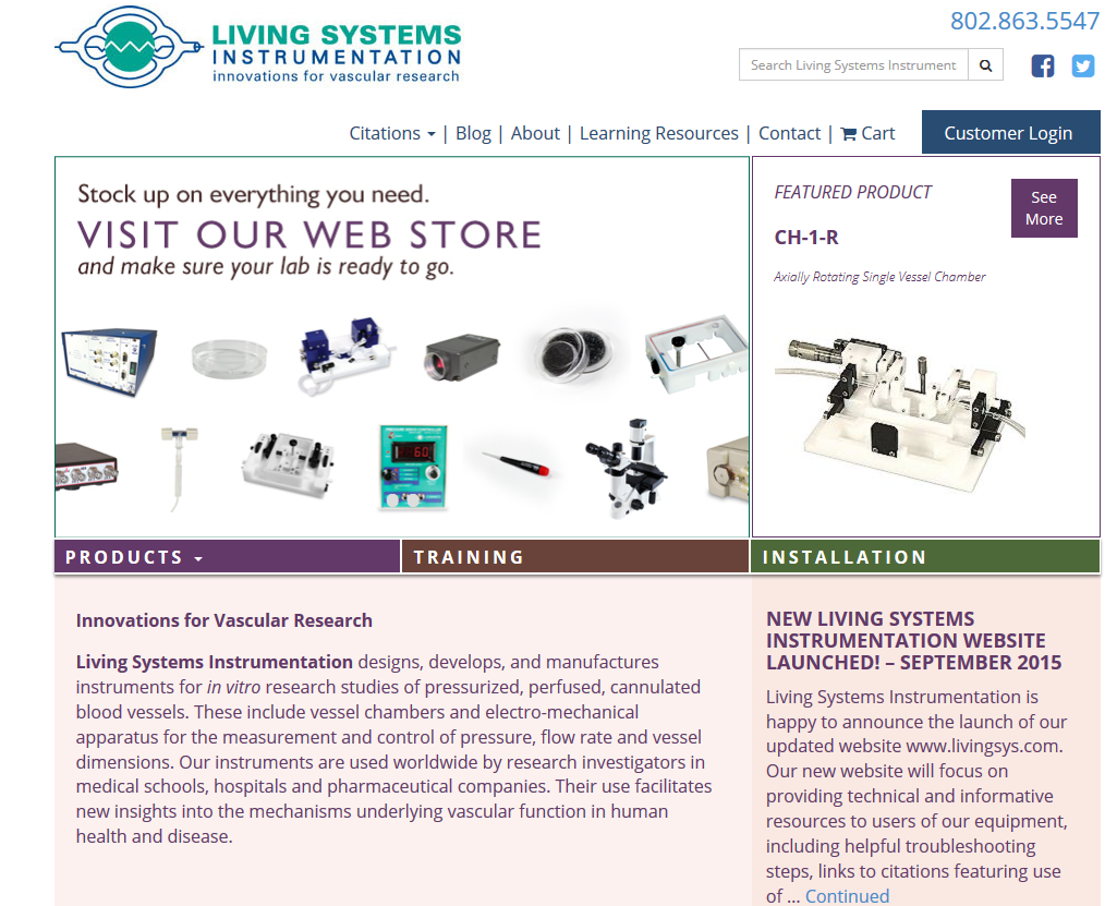 New Living Systems Instrumentation website launched! - September 2015 ...